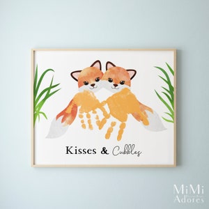 Fox Handprint Printable | Kids Handprint Activity Craft | Autumn ...