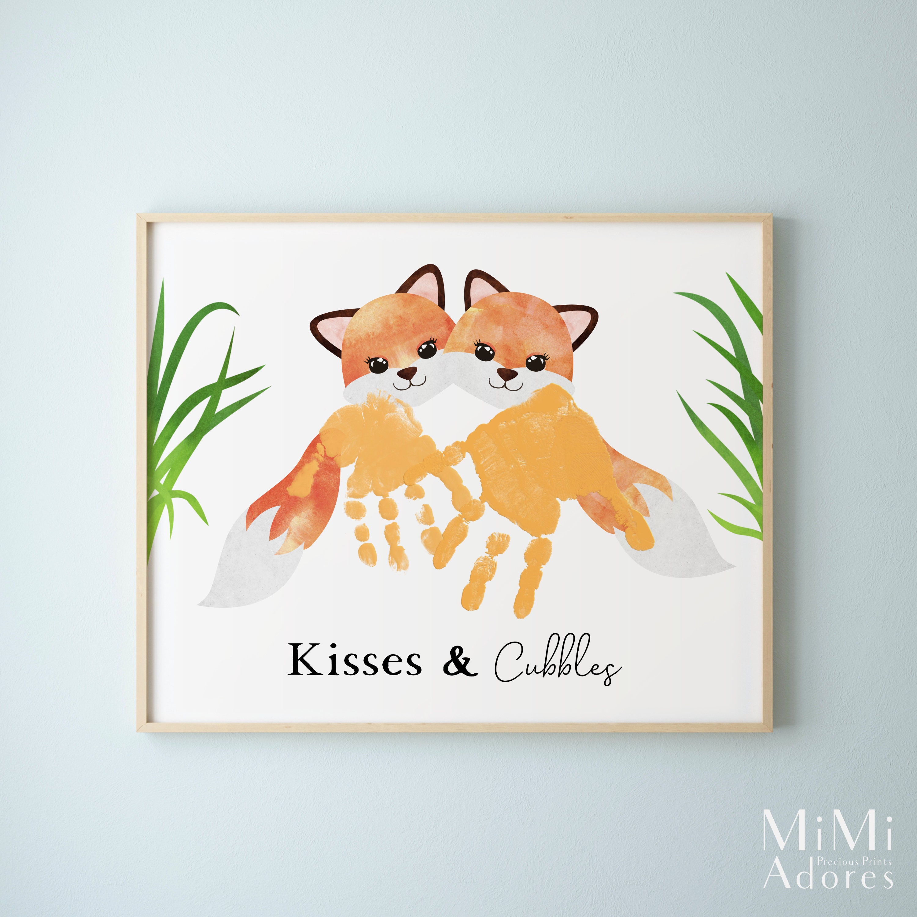 Fox Handprint Printable Kids Handprint Activity Craft - Etsy