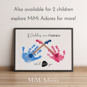 Fathers Day Printable | Guitar Handprint | Fathers Day Handprint | Dad ...