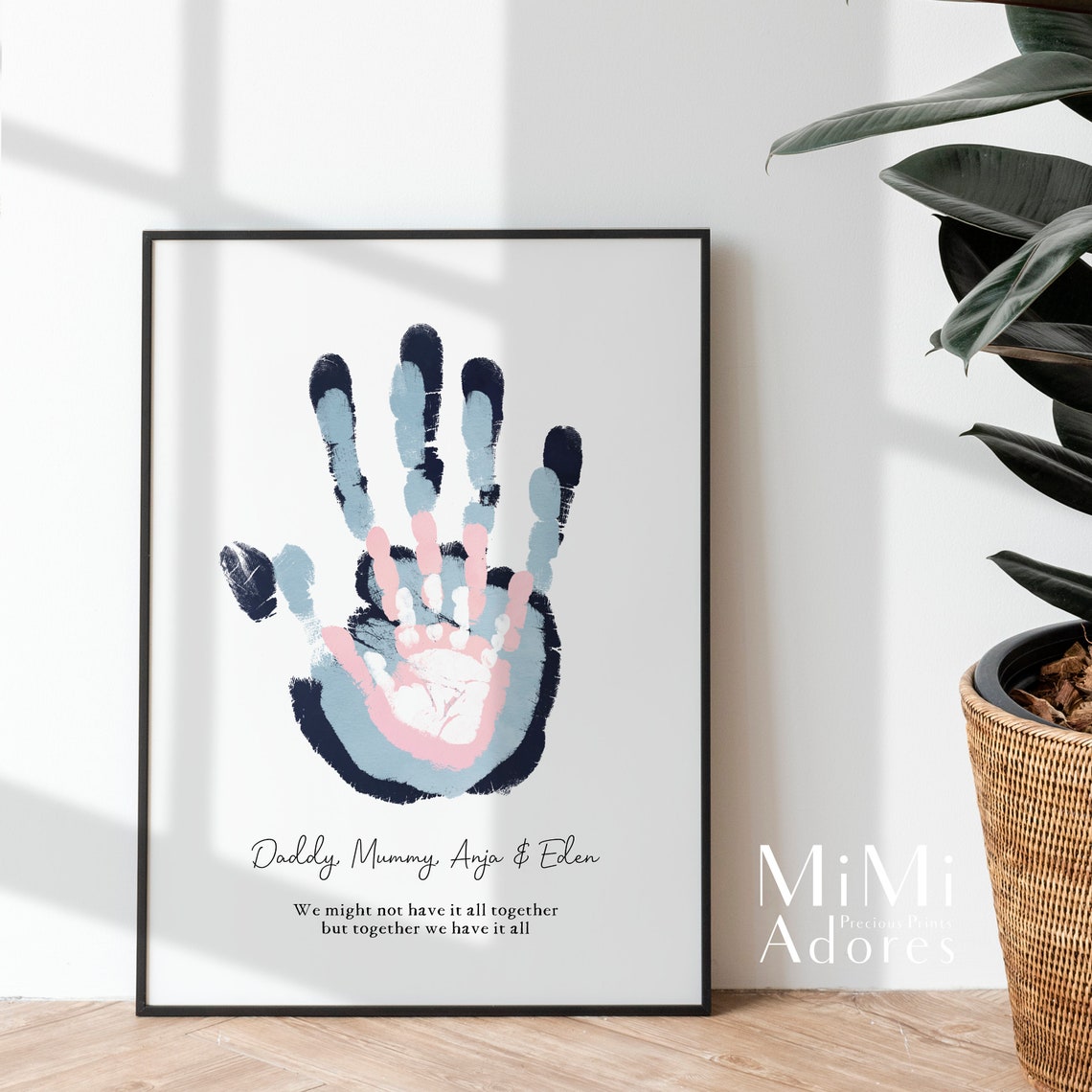 Personalised Family Handprint Print | Family Hand Print Kit Included ...