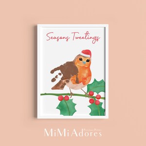 Seasons Tweetings | Robin Cardinal Handprint Craft | Christmas ...