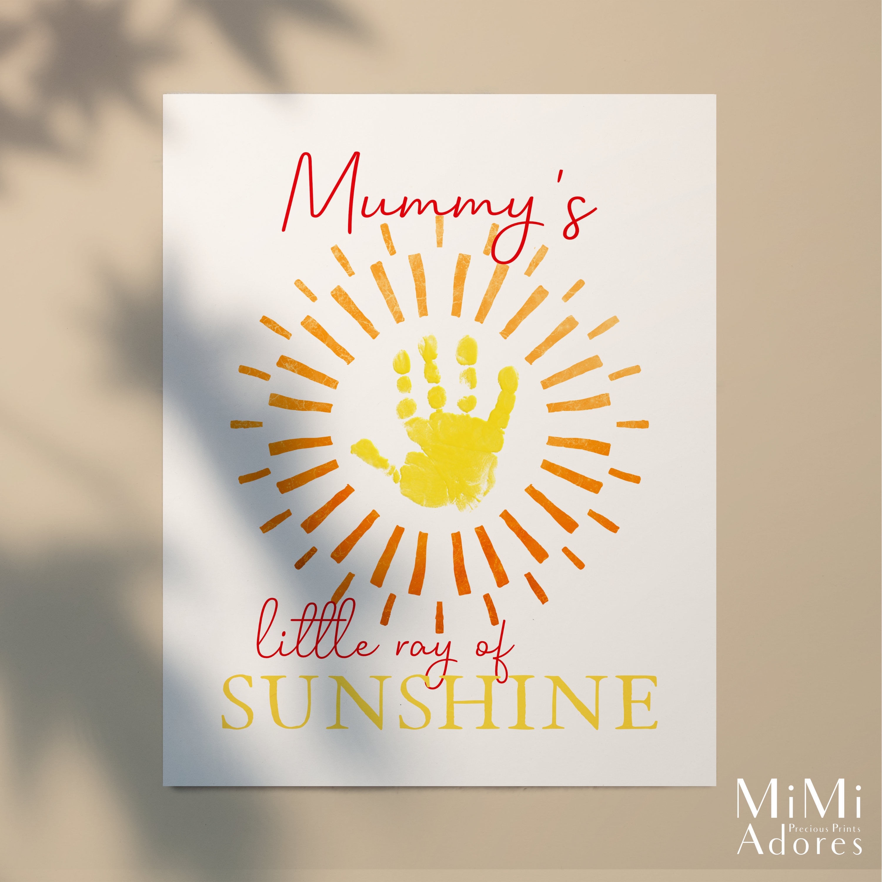 Sunshine Handprint Craft | Mother's Day Birthday Craft | Mummy ...