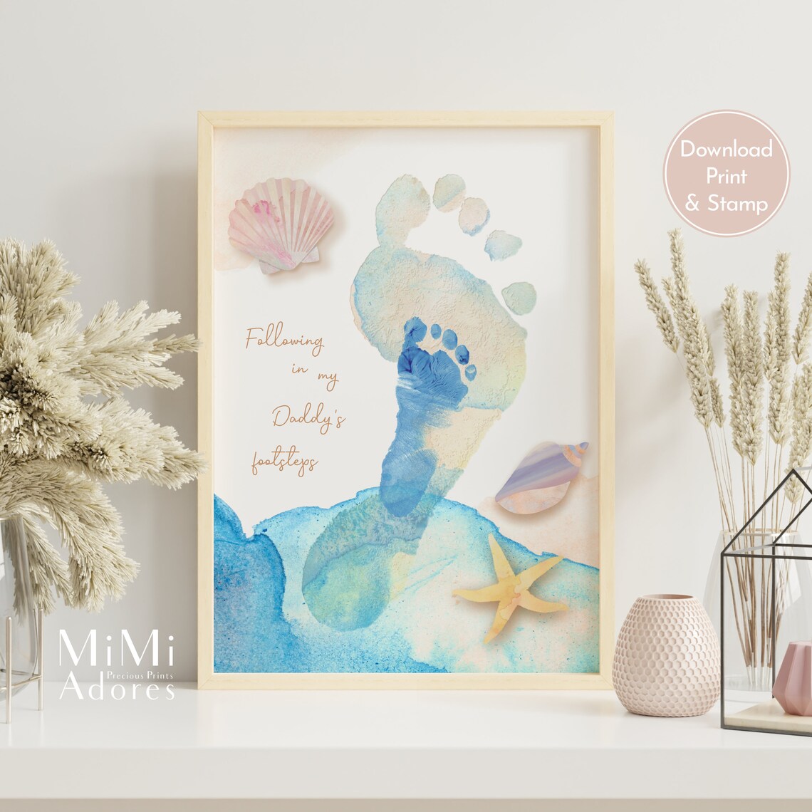 Following in Your Footsteps Father's Day Footprint Craft - Etsy