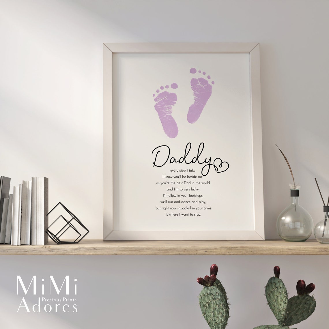 Daddy Footprint Poem | Following in Your Footsteps | Fathers Day ...
