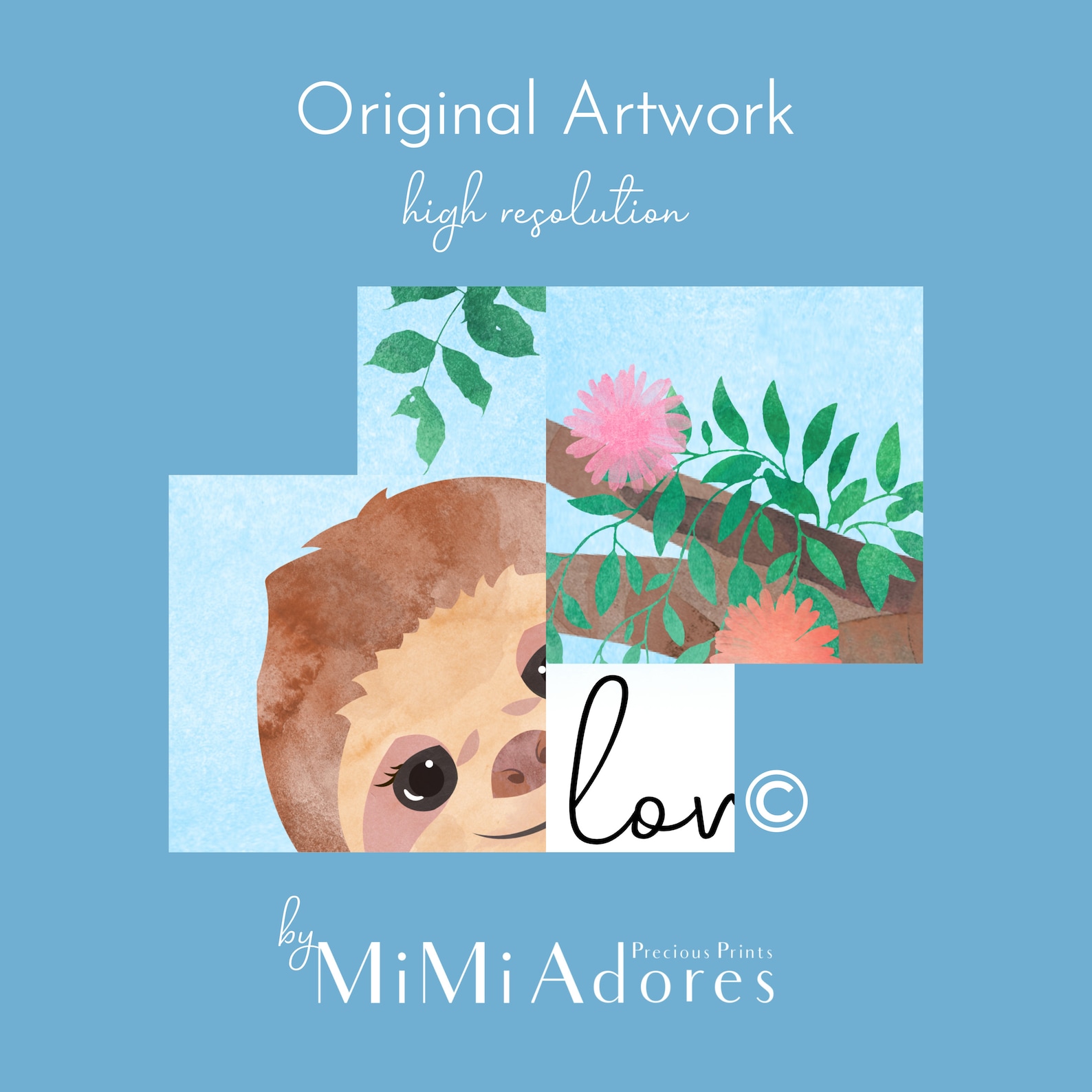 Sloth Handprint Printable Kids Baby Handprint Craft - Etsy