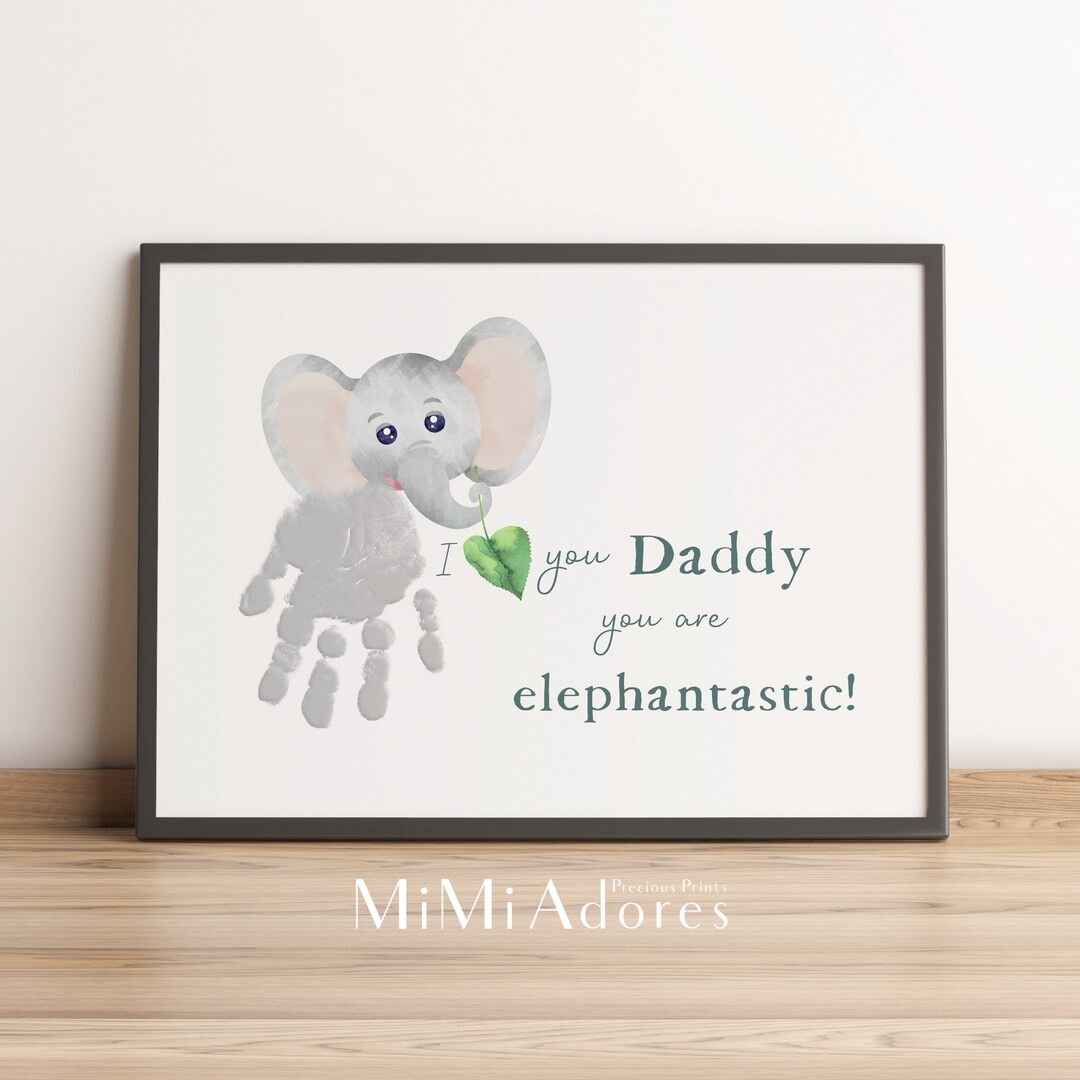 Elephant Handprint Art Craft | Father's Day | Daddy Dad Birthday | Kids ...