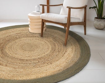 Olive Green Round Rug - Etsy