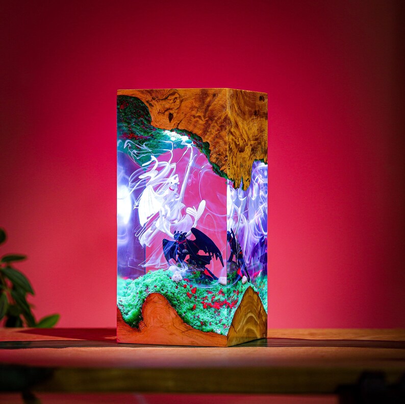 Tooth.less Night Lights, Toot.hless and Light Fury Epoxy Lamp Table ...