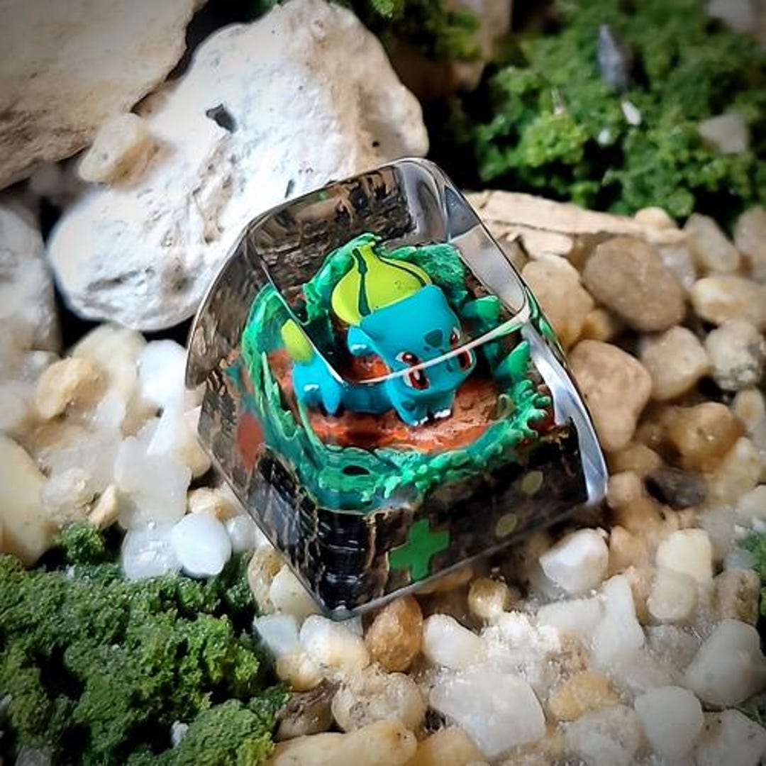 Bulbasaur Keycap Ver 2, Bulbasaur Mechanical Keyboard Button, Artisan ...