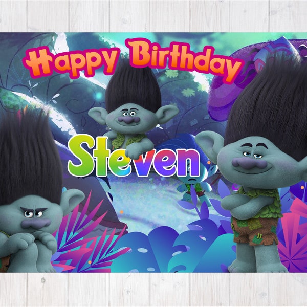 Trolls Backdrop - Etsy