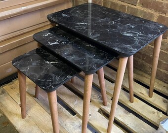 Black Nest of Tables - Etsy