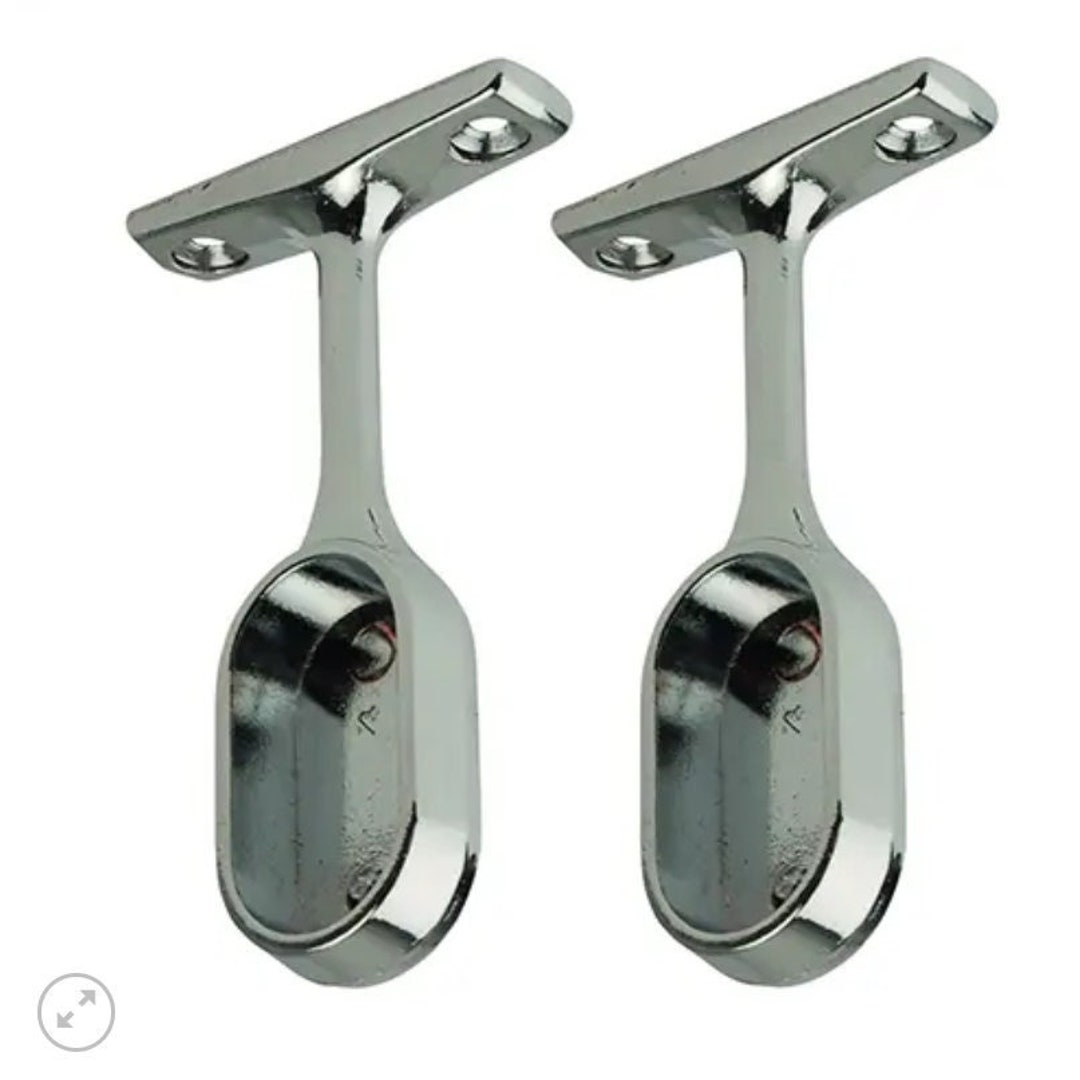 Oval Hanging Rail End Bracket Chrome 30 X 15mm Pack of 2 - Etsy UK