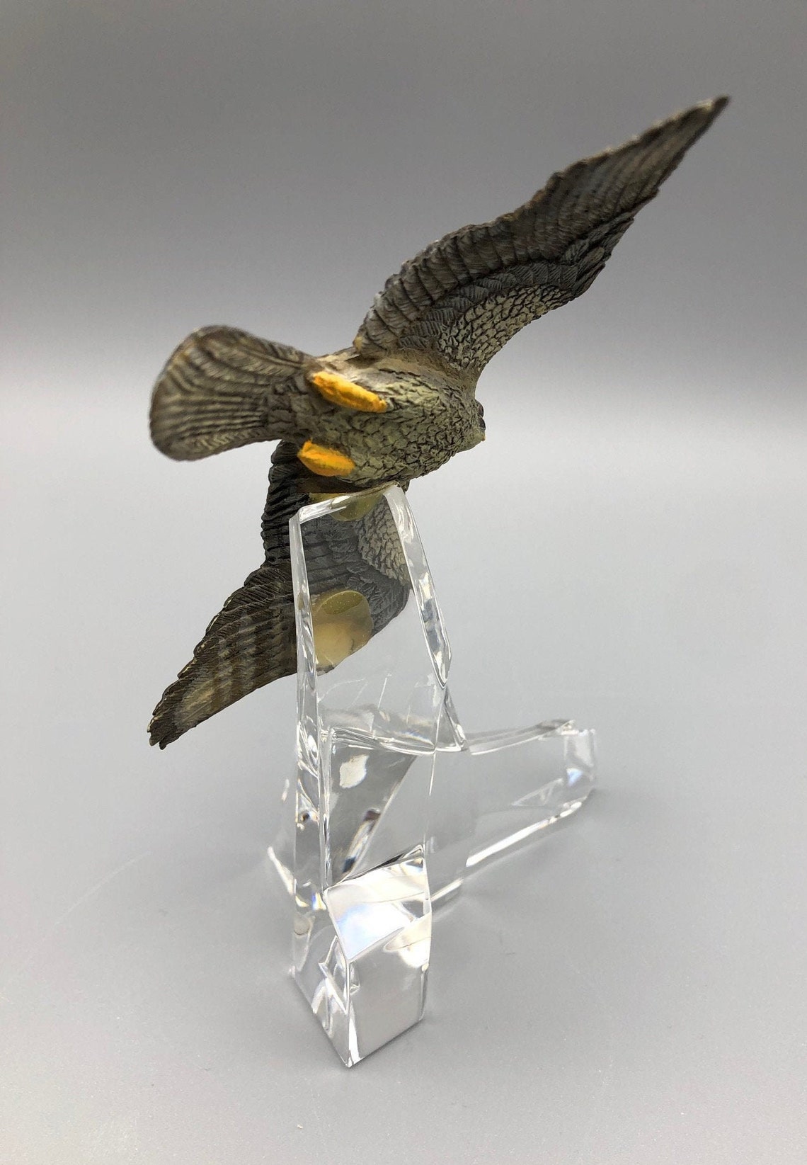 Intricately Detailed Eagle Figurine on Crystal Base by TFM | Etsy