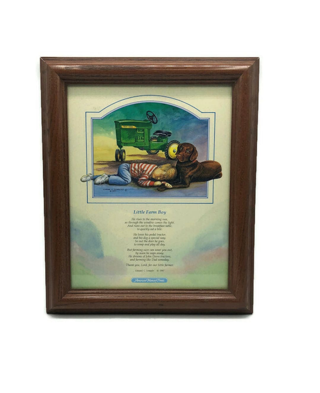 John Deere Pedal Tractor, American Memory Print "little Farm Boy" by ...