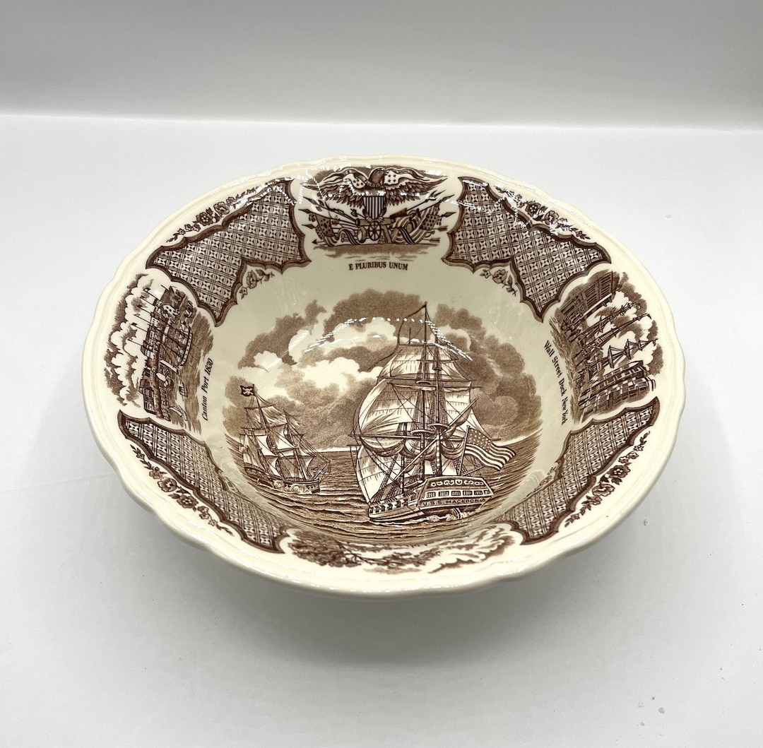 Fair Winds USS Macedonia Attacking Pirate Raider by Alfred Meakin ...