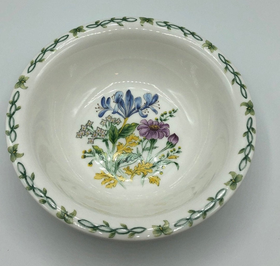 Thomson Pottery China 7" Bowl in "floral Garden" Pattern With Blue Iris ...