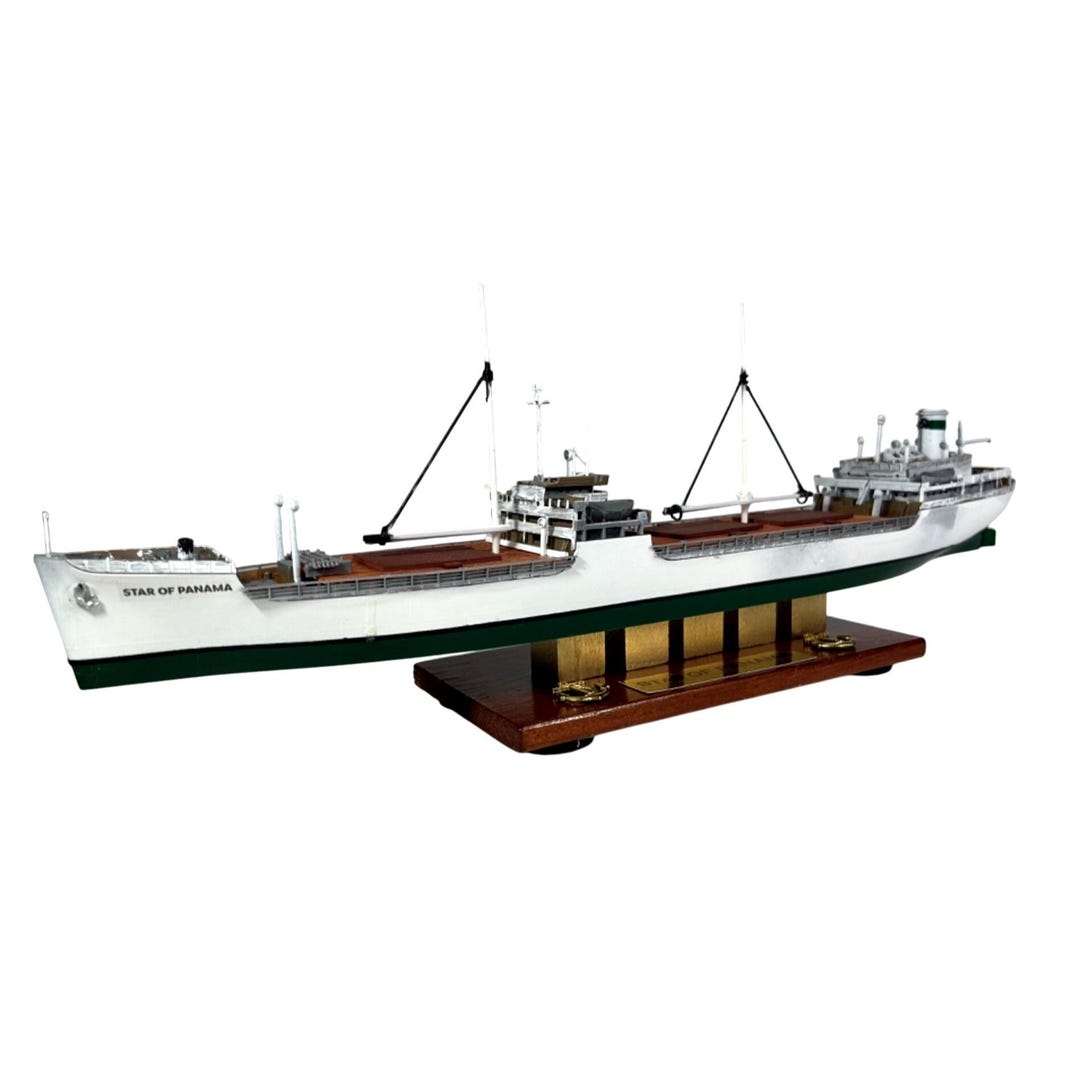 Model Cargo Ship Custom Made Built up Plastic Model Freighter Transport ...