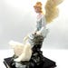 Large De Capoli Collection Angel in Blue Sitting by Pond Two White ...