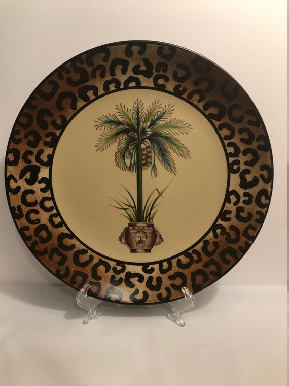 Decorative 10 Plate With Coconut Tree in Exotic Pot With | Etsy