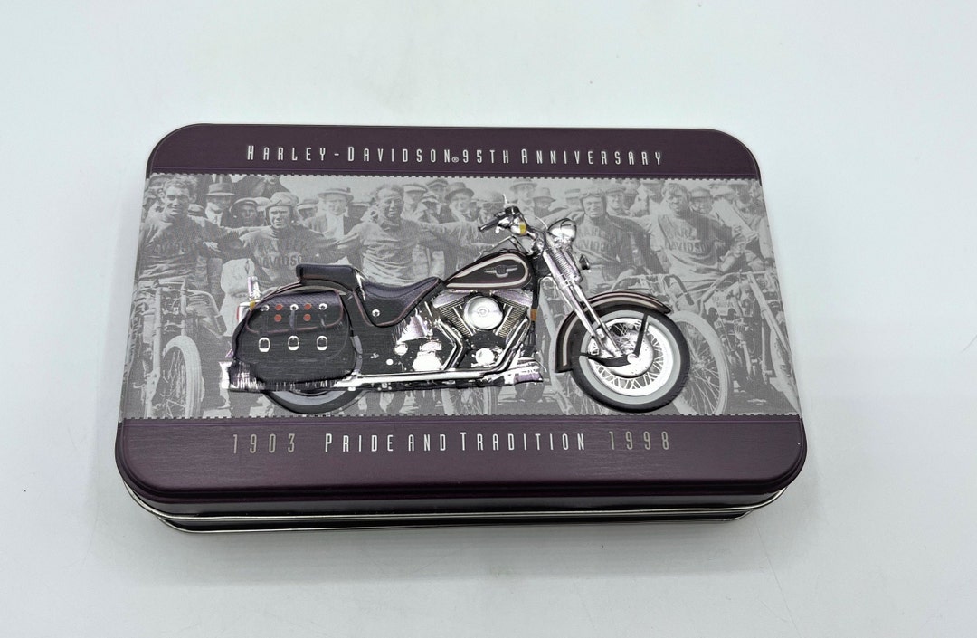 Harley-davidson 95th Anniversary Collectible Tin and Playing Cards ...