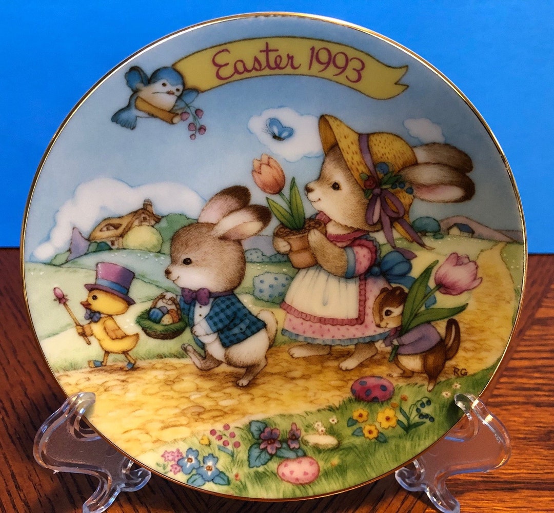Avon 1993 "easter Parade" Collectible 5" Plate. Precious Animals on ...