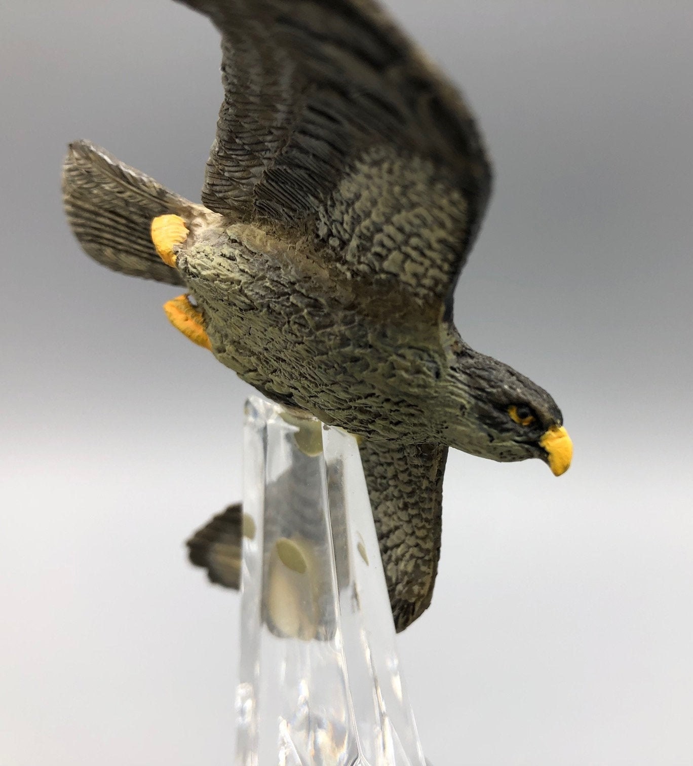 Intricately Detailed Eagle Figurine on Crystal Base by TFM | Etsy