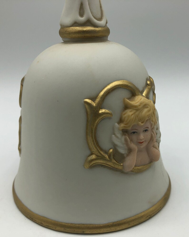 Porcelain Bell With Dimensional Angels Vintage Homco 1441. - Etsy