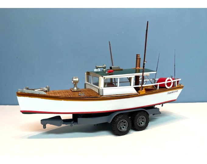 Model Boat All Wood Construction Custom Built Troller Model Sports ...