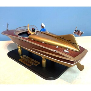 Chris Craft Model Boat 1955 Cobra Speed Boat Built up Sterling Plastic ...