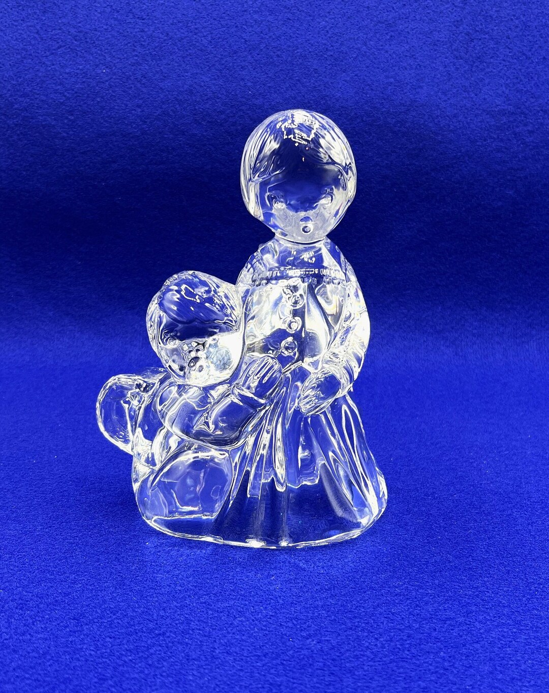 Mikasa Crystal Choir Angels Figure 5" X 3" X 7" Tall Large and Smaller ...