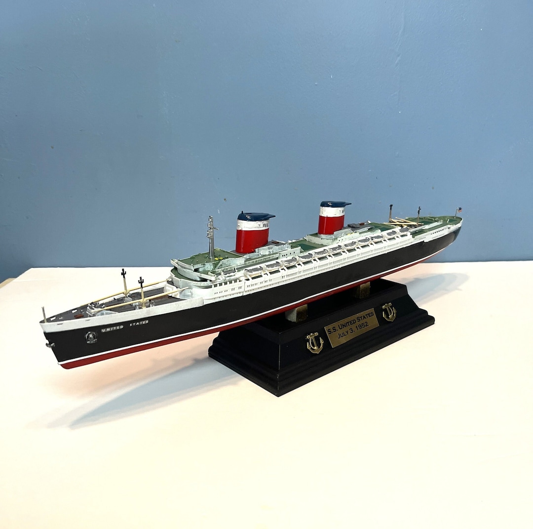 Rare Model Ocean Liner S.S. United States 19 Long Cruise Ship Model ...