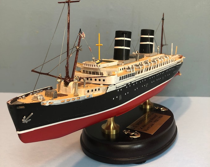 S.S. Morro Castle Ocean Liner Model, Model Ship, Cruise Ship on Brass ...