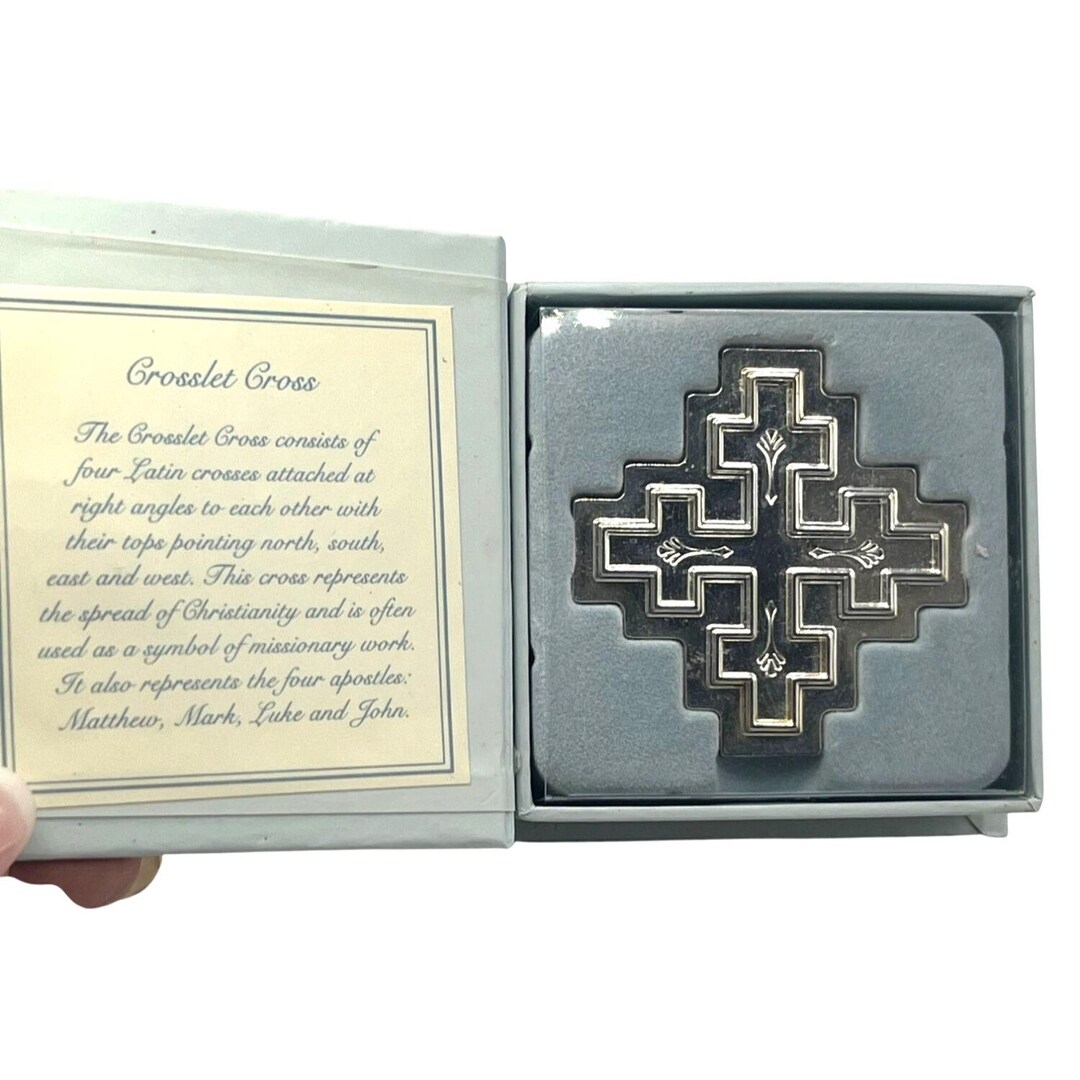 Lyndon Gaither for Silvestri Crosslet Cross Silver Plated Keepsake in ...