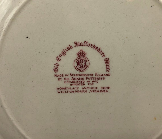 Kitchen & Dining Home & Living Old English Staffordshire Ware Adams ...