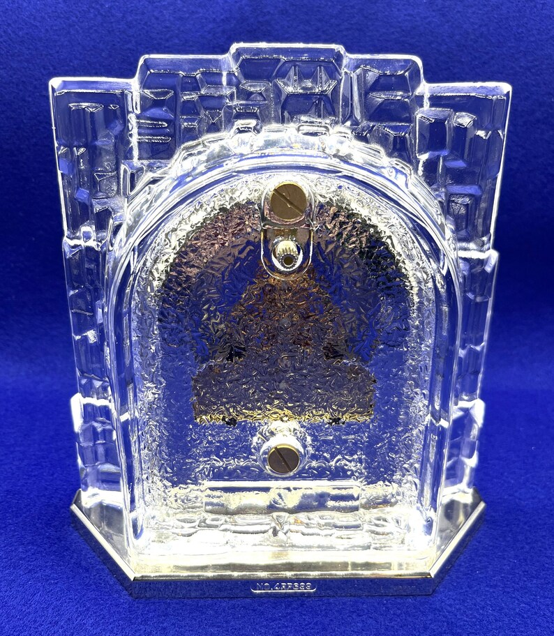 Crystal Skeleton Clock by Linden Quartz Movement Stunning Art Deco ...