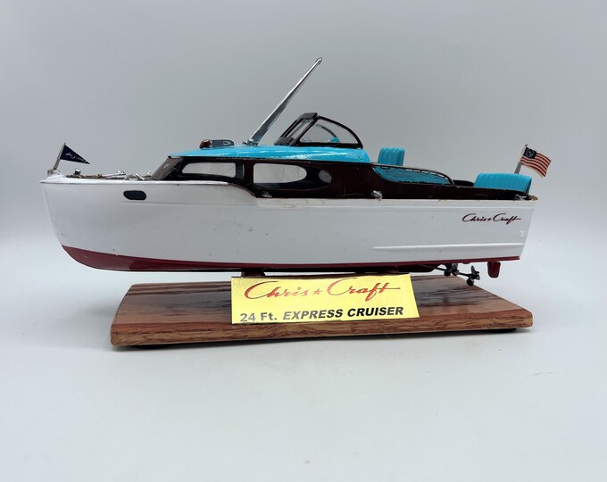 Wooden Boat Model Customized Cabin Cruiser, Yacht Model 1:32 Scale 15 ...