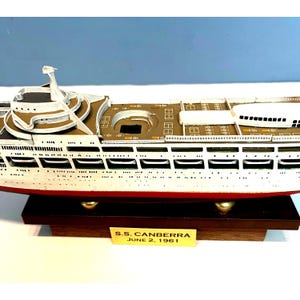 Ocean Liner Model S.S. Canberra Cruise Ship Model Built up 16” Long ...