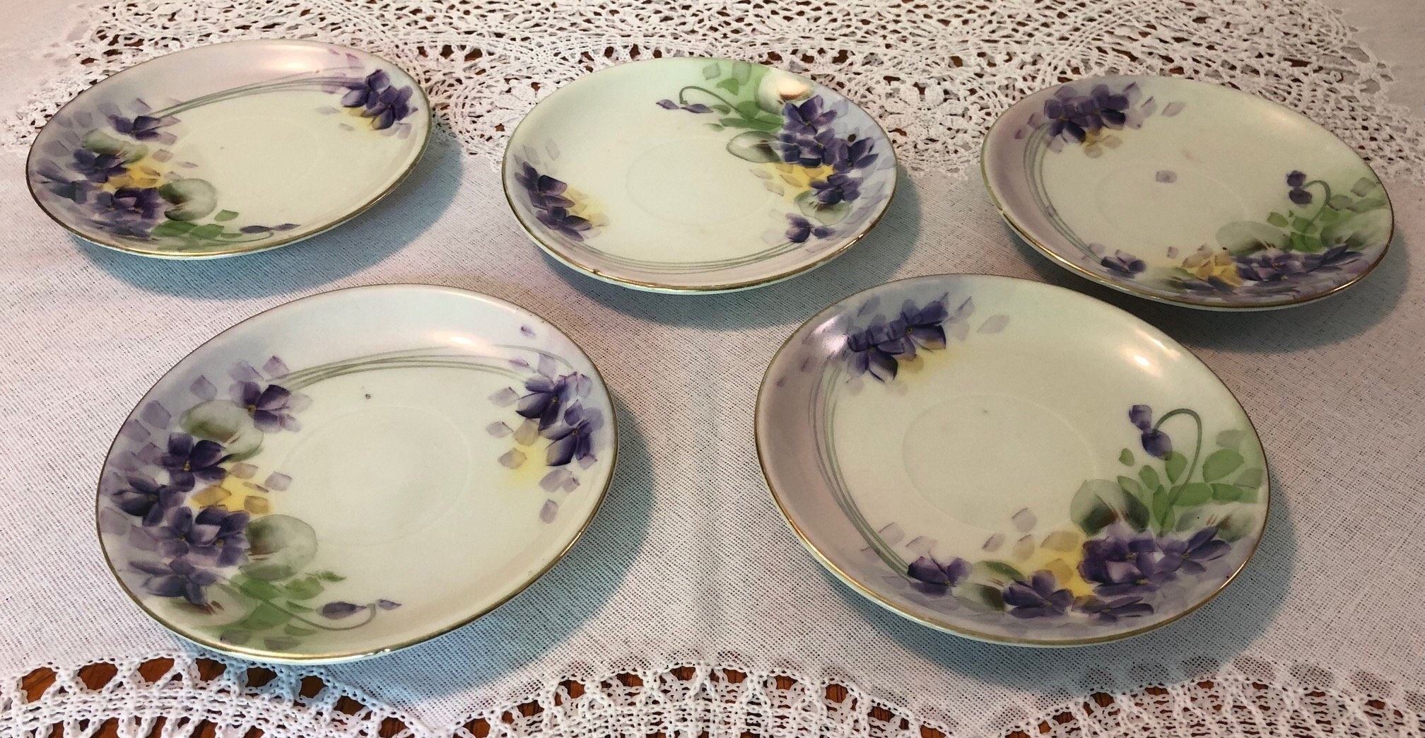 Rare Antique Nippon Hand Painted China Teacups & Saucers. - Etsy