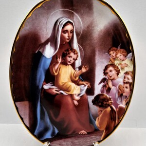 Blessed Mother and Child Religious Art Collector's Plate Mary and Jesus ...
