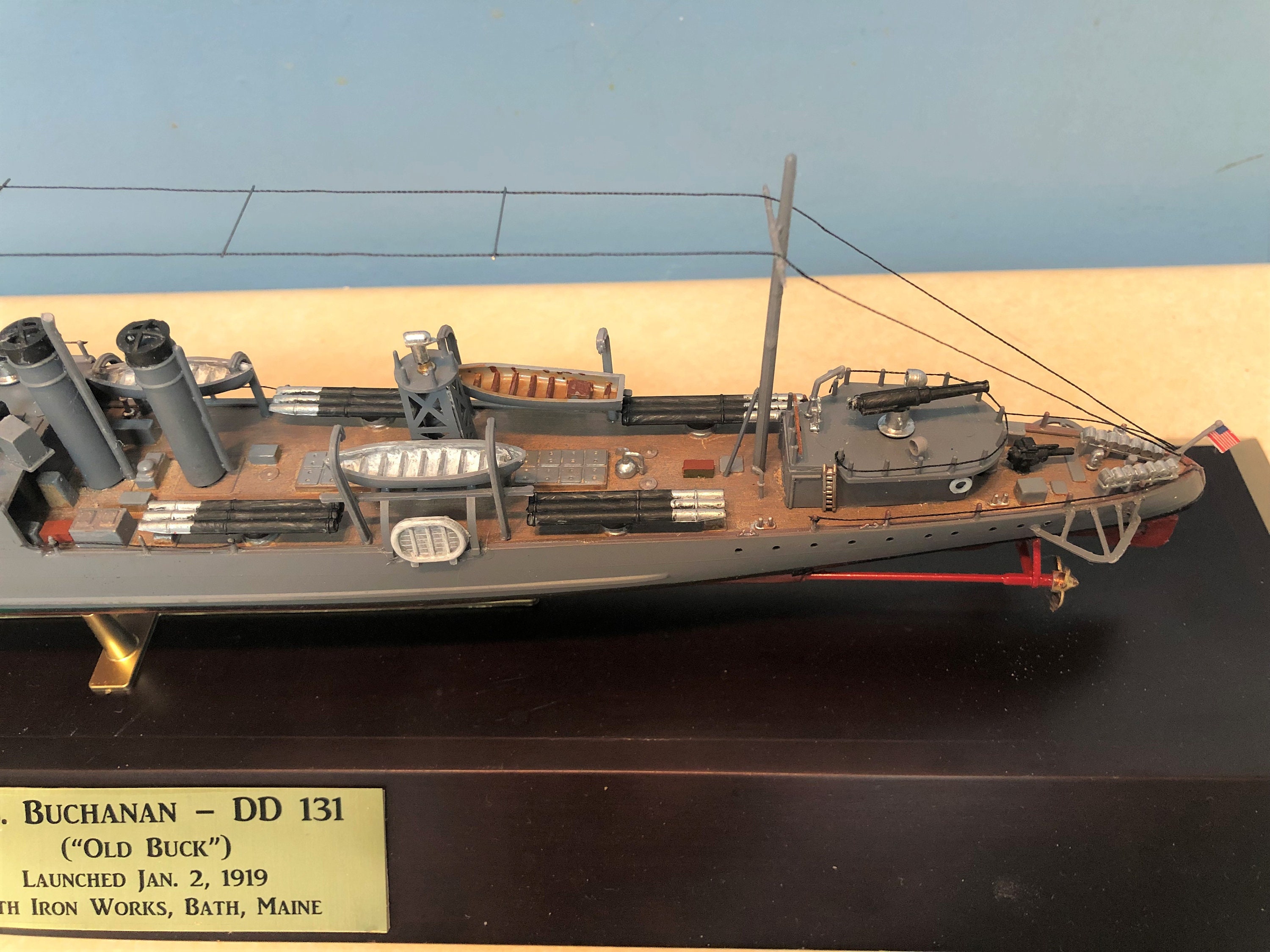 Model Ship U.S.S Buchanan DD131 Rare Built up Model 1:240 | Etsy