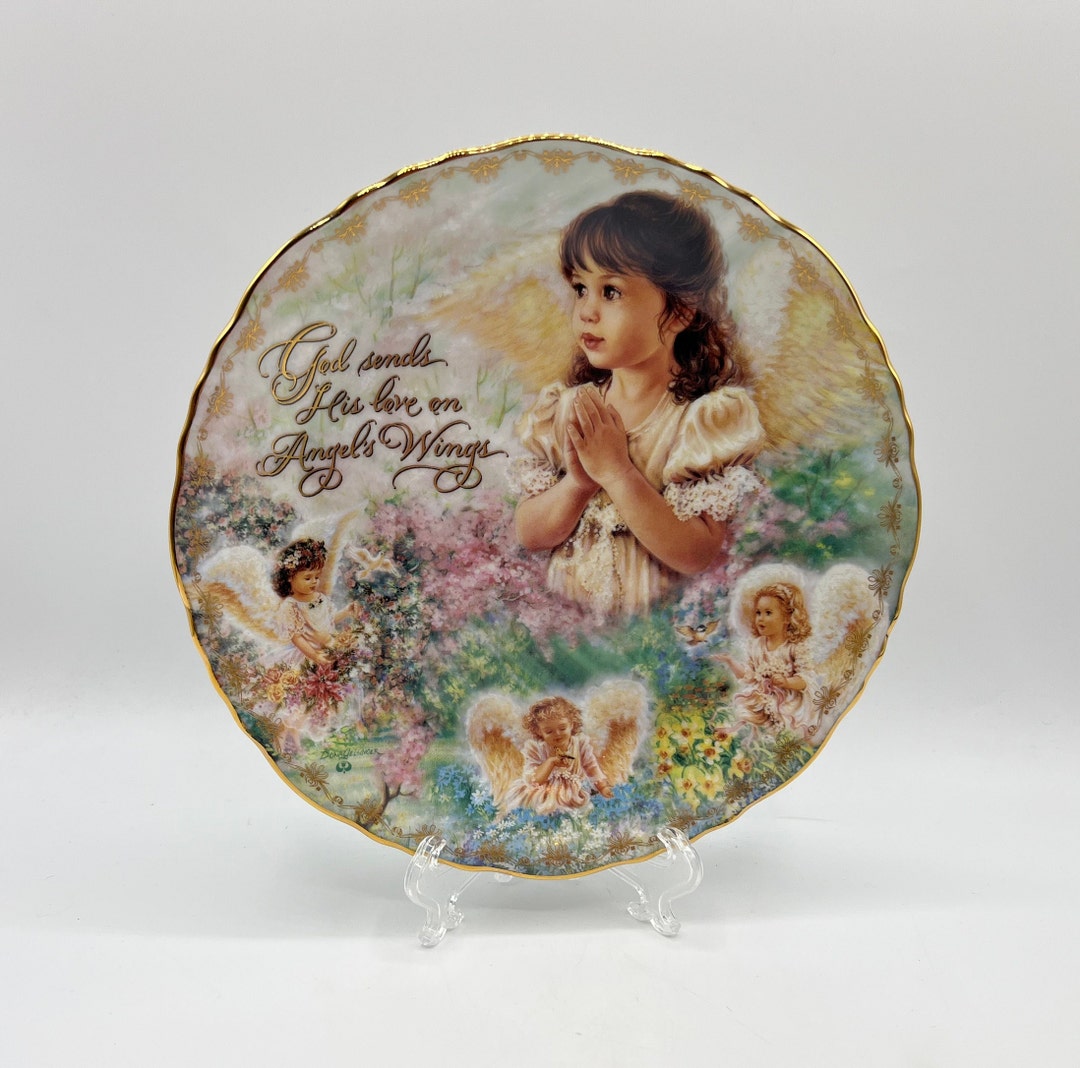 Vintage Collectible Plate on Angel's Wings by Dona Gelsinger From ...