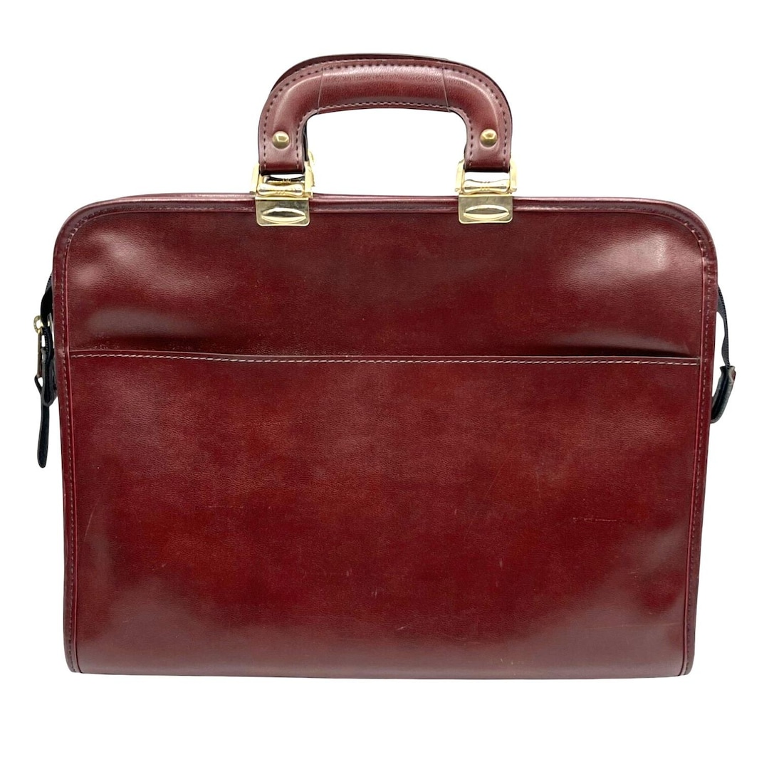 Leather Briefcase Satchel by Hazel America's Case Maker With Brass ...