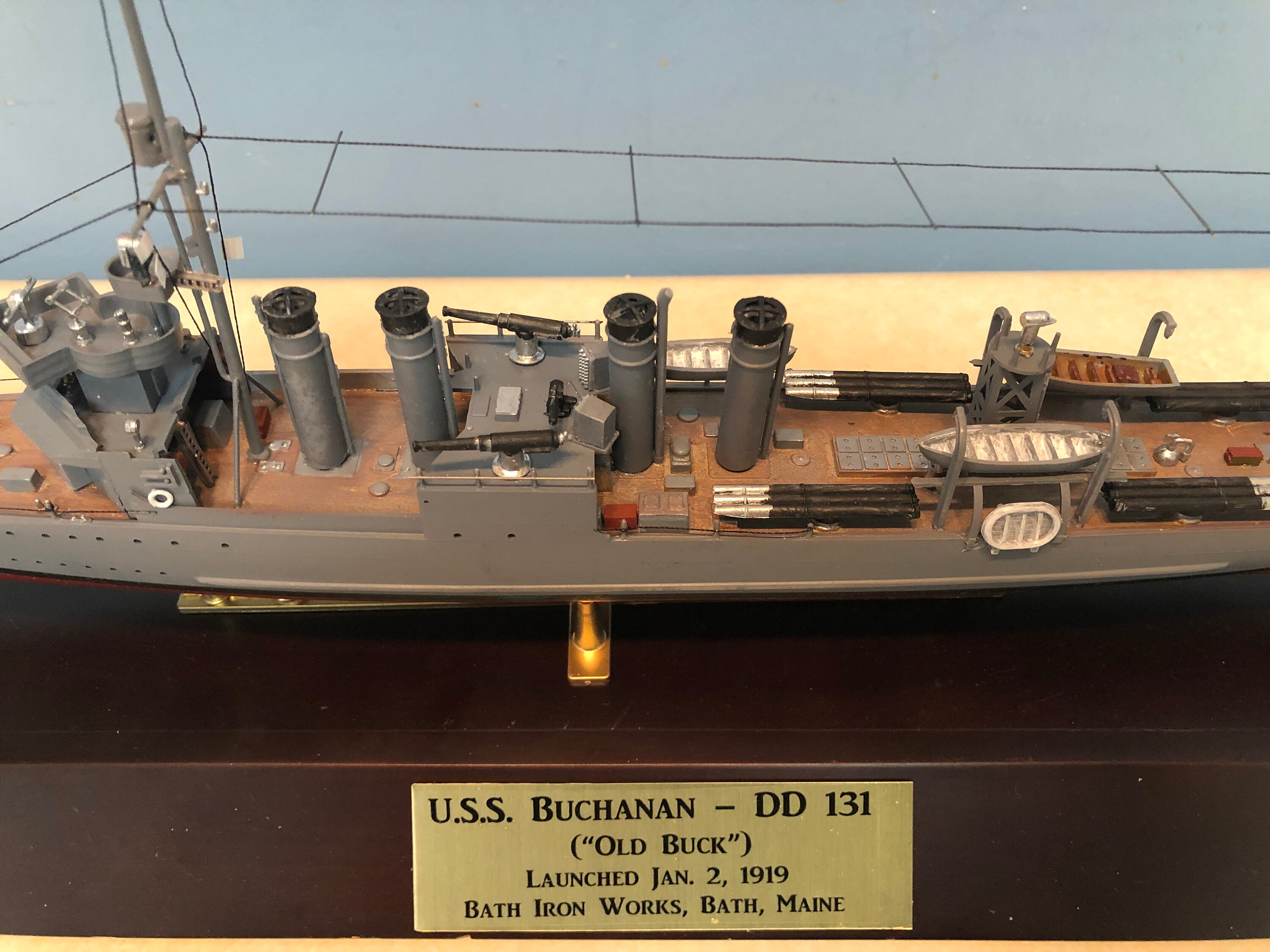 Model Ship U.S.S Buchanan DD131 Rare Built up Model 1:240 | Etsy