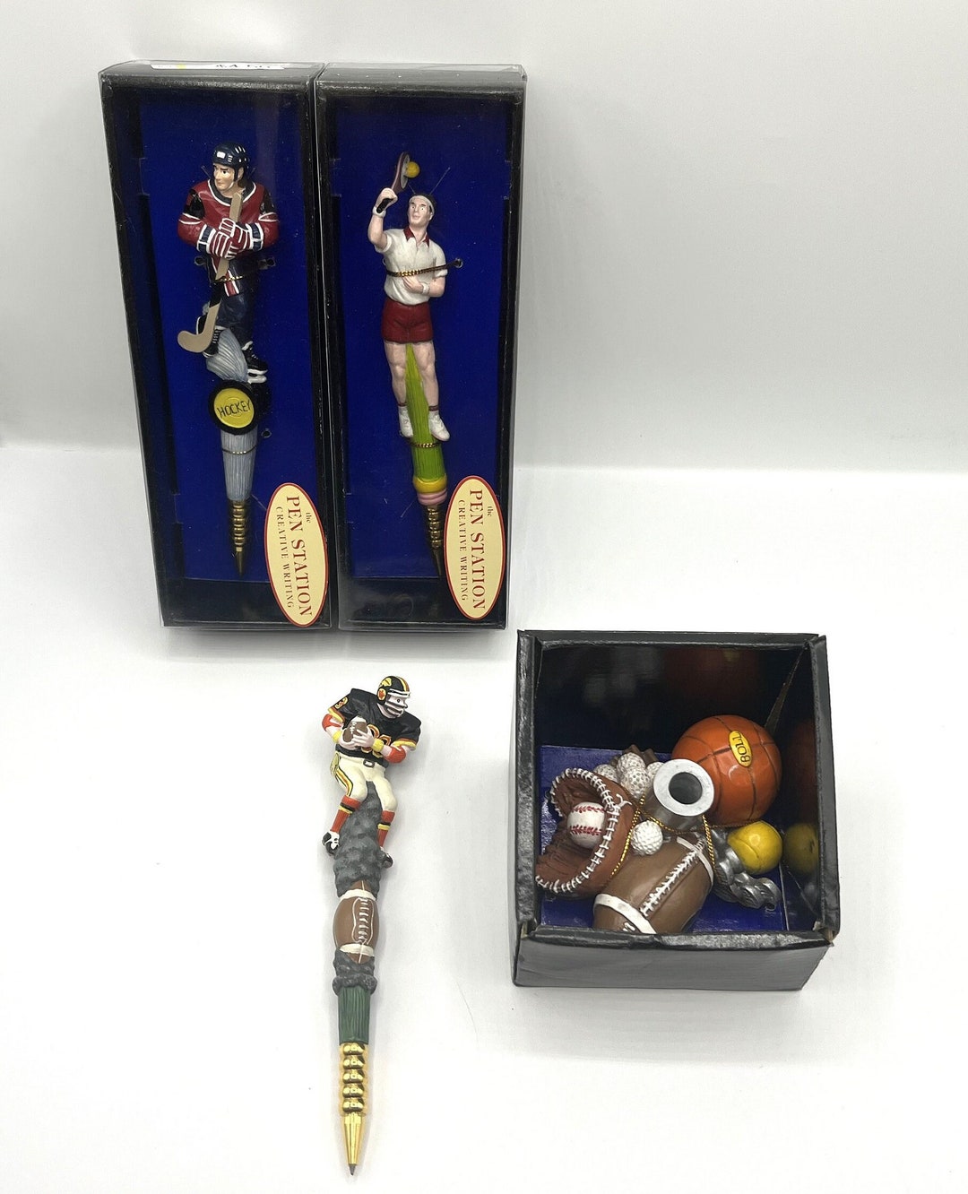 Choose One -sports Pen and Holder Desk Set. 2 Pc Pen With Player and ...