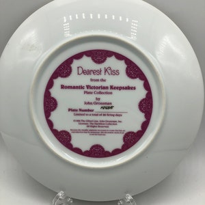 Dearest Kiss From Romantic Victorian Keepsakes Plate Collection 1992 by ...