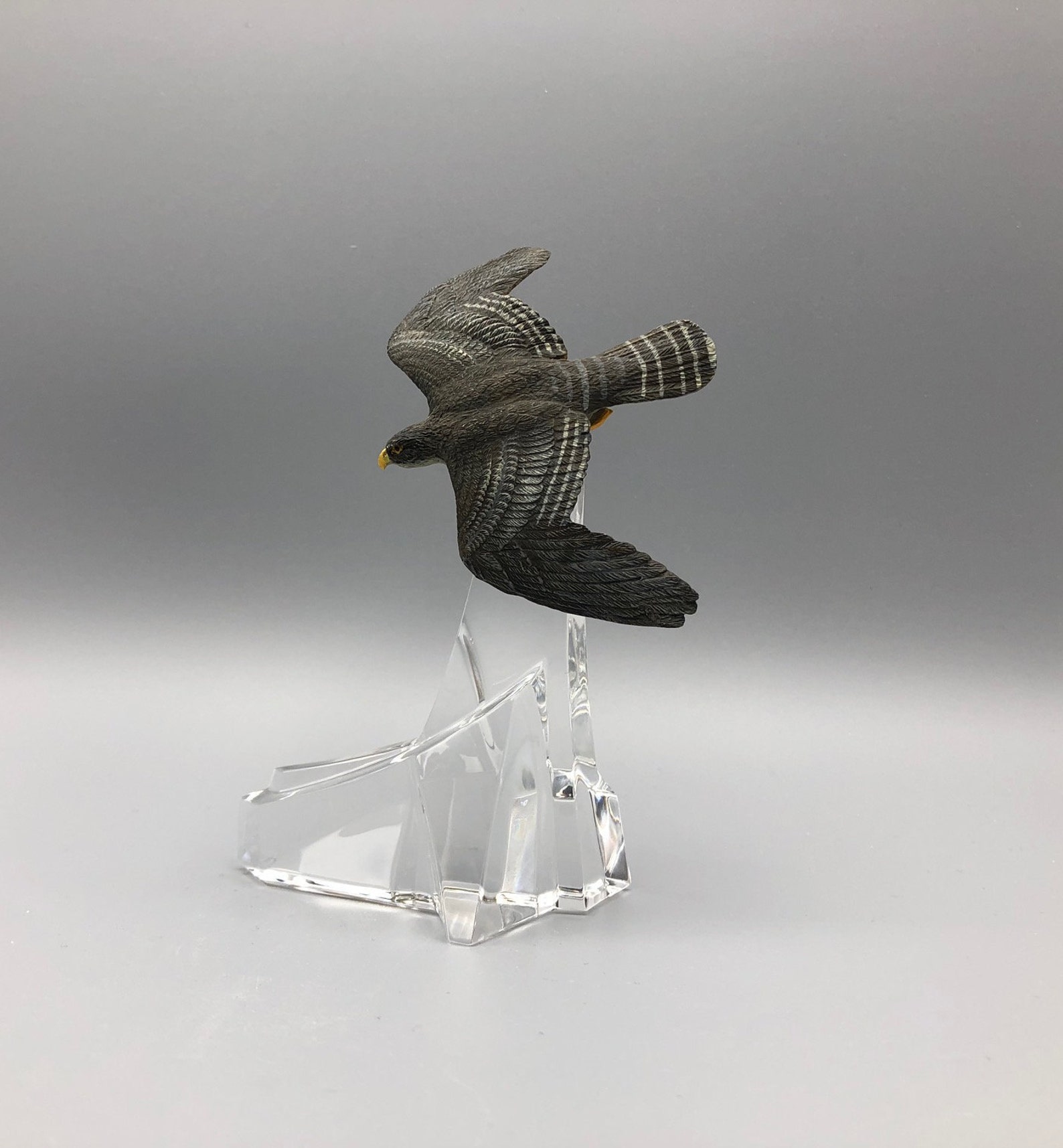 Intricately Detailed Eagle Figurine on Crystal Base by TFM | Etsy