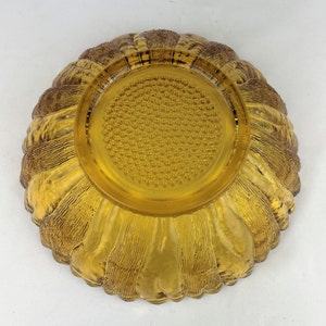 Vintage Yellow/amber-color Glass Sunflower Bowl, Anchor Hocking 10.5 ...