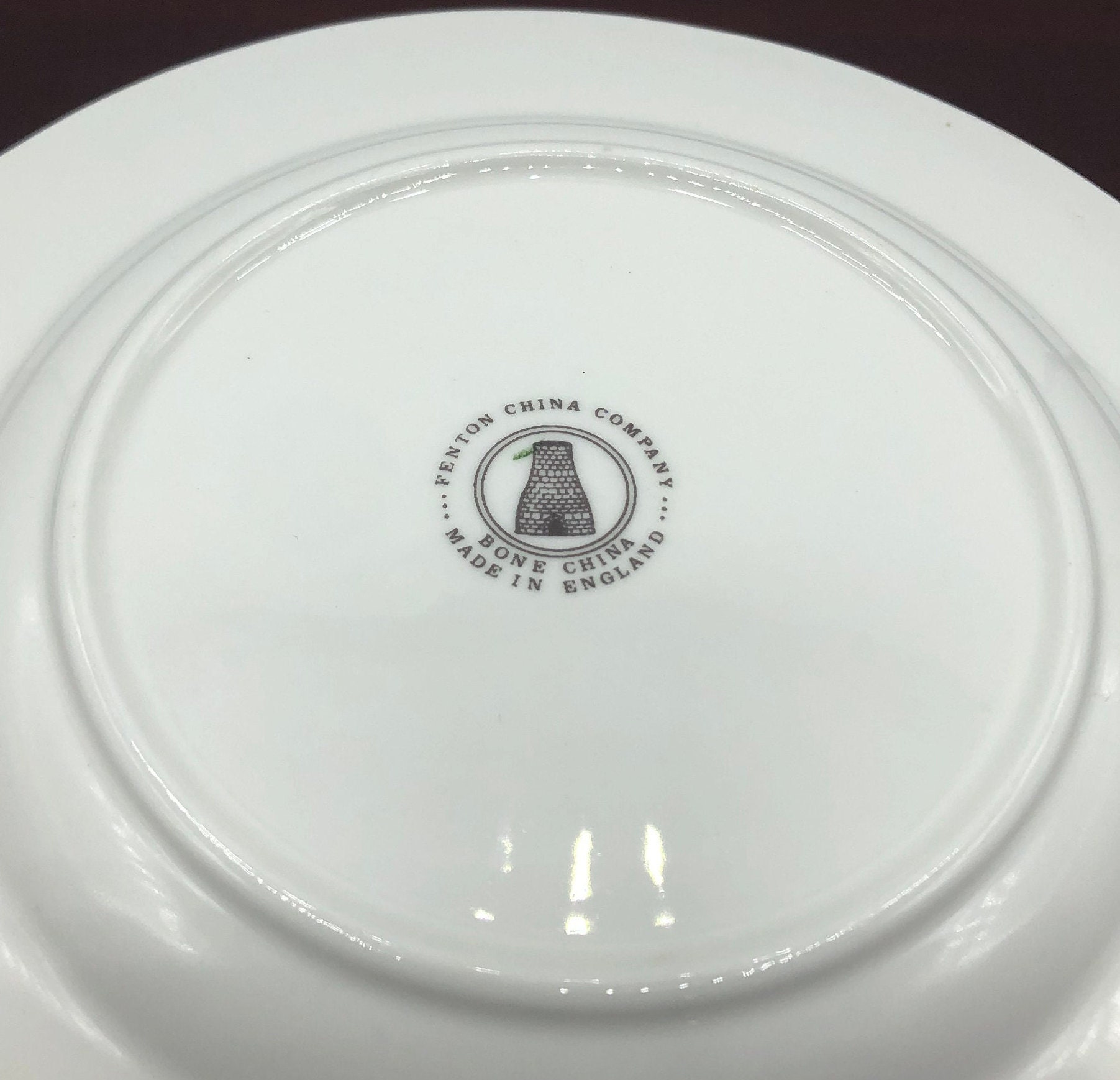 Plates Dining & Serving Fenton Bone China 6.5 Plate with Cobalt Blue ...