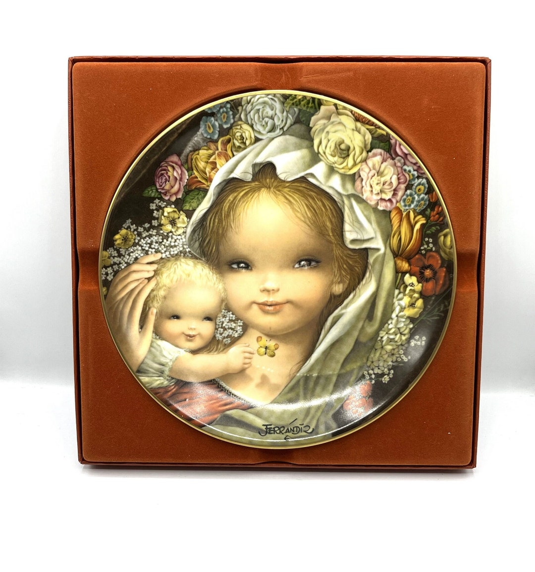 1978 Floral Mother and Child Collectible Plate by Juan Ferrandiz 9.75 ...