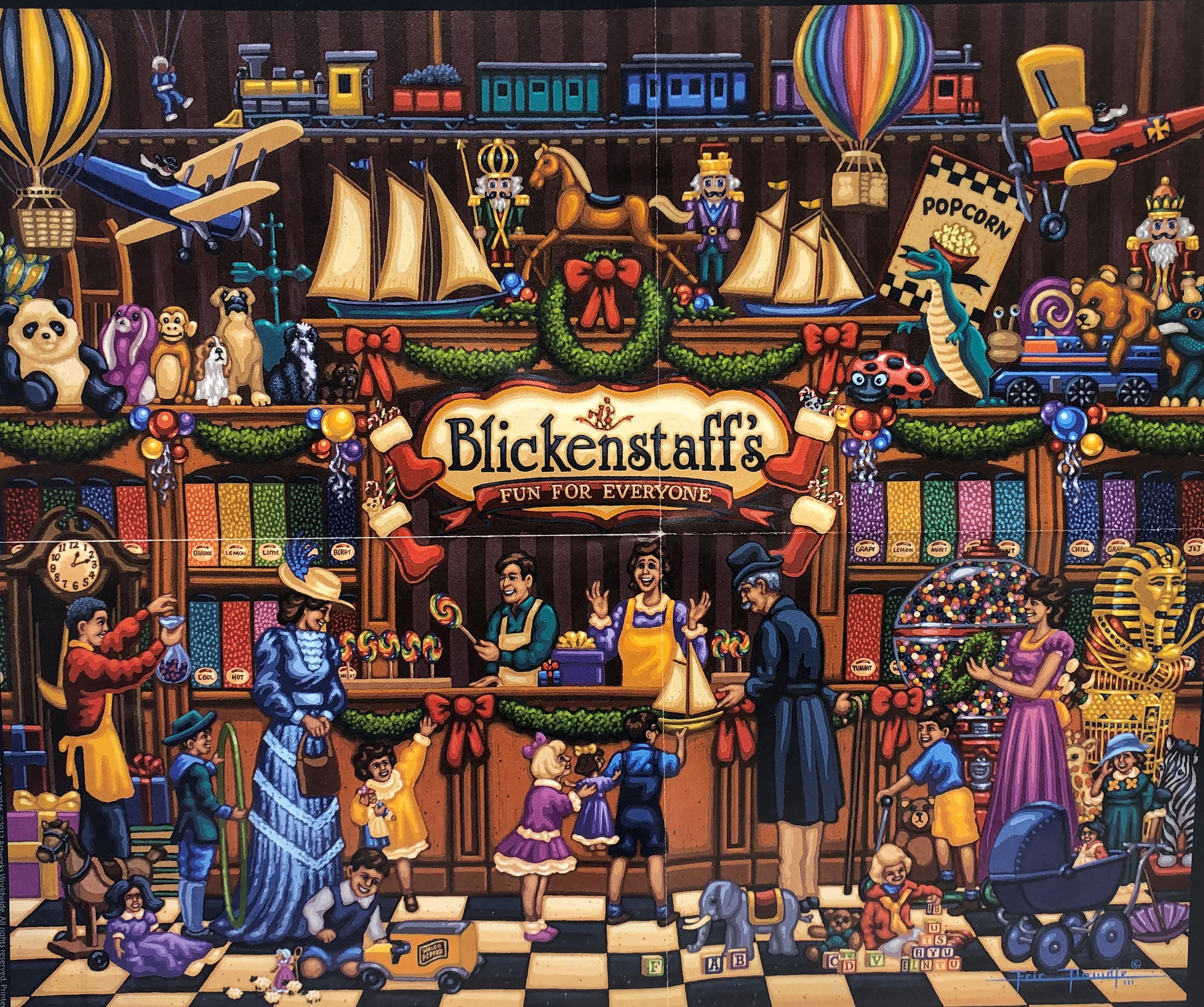 Dowdle Folk Art Puzzle "vintage Toy Store" in Collectible Box. 100 Pcs ...
